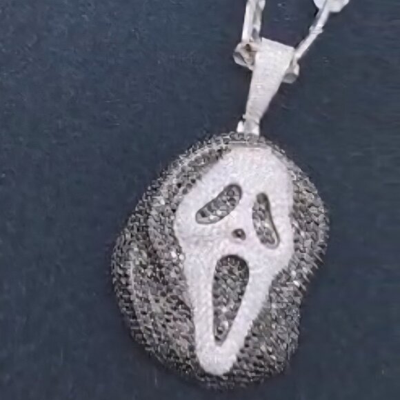 Jewelry | 925 Sterling Silver Scream Pendant Ghost Face Horror Jewelry ...